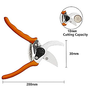 SHIND Bypass Lopper Lightweight and durable garden Clippers and Manual heavy-duty trimmer Set, Strength Saving Hardwearing Garden Shears Suitable for potted plant, flower, branch trimming up to 380mm
