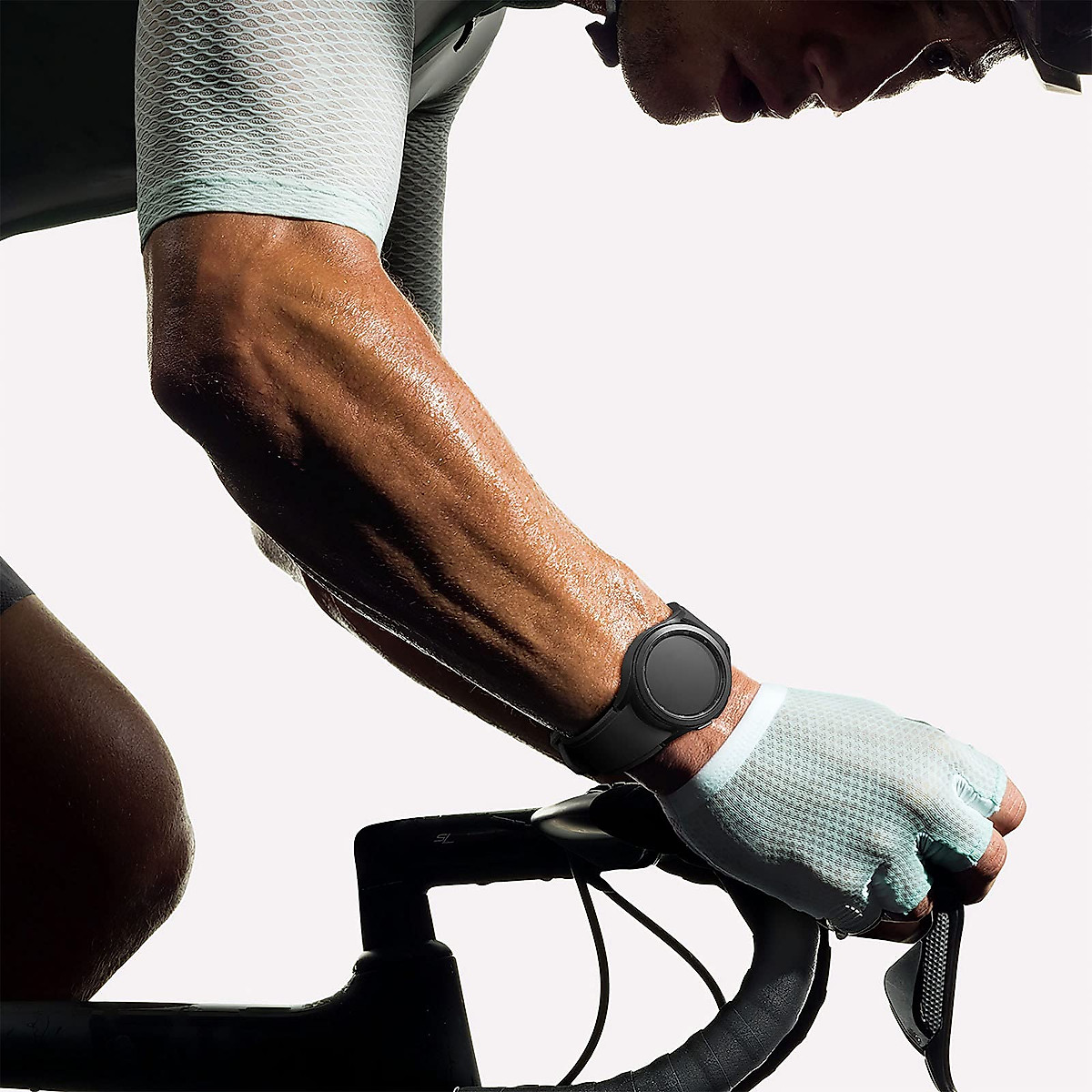 Lerobo No Gap Band Compatible with Samsung Galaxy Watch 7 6 5 Band 40mm 44mm/Galaxy Watch 4 Classic Bands 46mm 42mm/Watch 5 Pro Band 45mm,20mm Sport Strap Wristband for Men Women Black