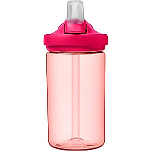 CamelBak Eddy+ Kids BPA-Free Water Bottle with Straw, 14oz, Grapefruit (2282601040)