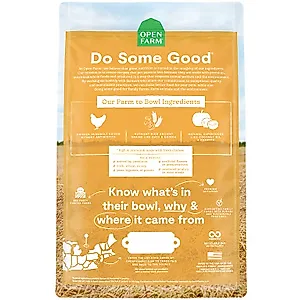 Open Farm Ancient Grains Dry Dog Food, Humanely Raised Meat Recipe with Wholesome Grains and No Artificial Flavors or Preservatives (Harvest Chicken Ancient Grain, 4 Pound (Pack of 1))
