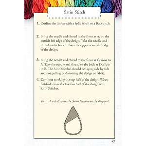 Hand Embroidery Stitches At-A-Glance: Carry-Along Reference Guide (Landauer) Pocket-Size Step-by-Step Illustrated How-To for 30 Favorite Stitches, plus Tips & Techniques and Needle & Thread Charts