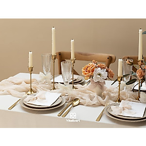 Vitalizart 3 Rolls Handmade Fringe Chiffon Silk Ribbon Gauze 1.5" x 7Yd Nude & White Ribbons Set for Wedding Invitations Bridal Bouquets Gift Wrapping Holiday Decor