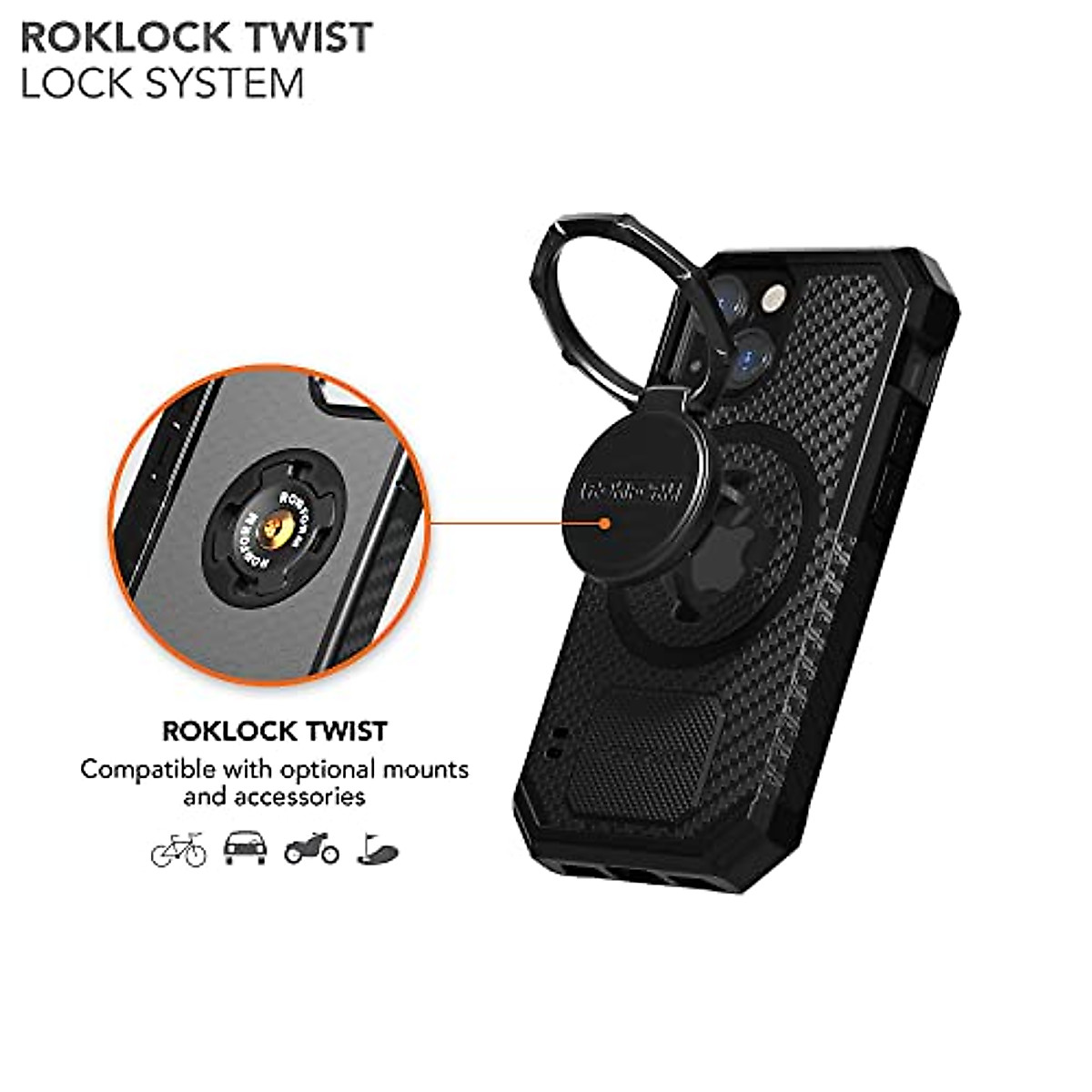 Rokform - iPhone 13 Mini Rugged Case + Pro Series Bike Phone Mount