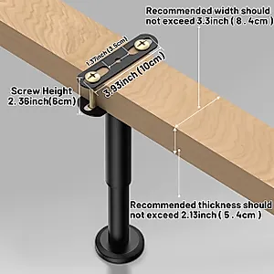 Wlrrcwdttc 4 Pcs Adjustable Height Bed Support Legs 7.08-12.6 inch, Bed Frame Center Support Legs for Bed Frame/Bed Center Slat/Furniture, Heavy Duty Metal Bed Replacement Legs Bed Slats Support Legs
