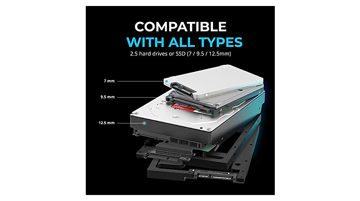SABRENT 2.5" SSD & SATA HDD Converter for 3.5" Bays