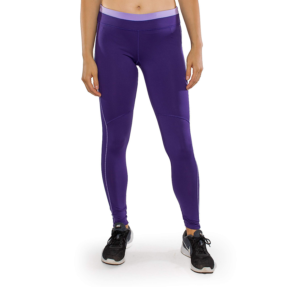 Alex + Abby Women's Plus-Size Advantage Legging 2X Blast Purple/Deep Lilac