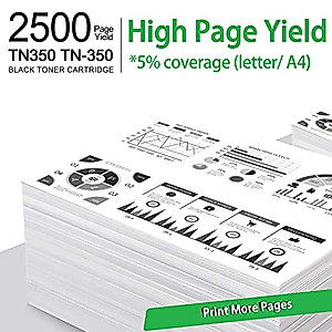 greencycle 3 Pack TN350 TN-350 Black Toner Cartridges Replacement Compatible for Brother MFC-7420 MFC-7820n DCP-7020 Printers