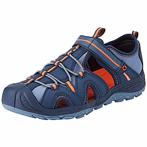 Merrell Unisex-Child Hydro 2 Sandal, Navy/Orange, 2 Big Kid