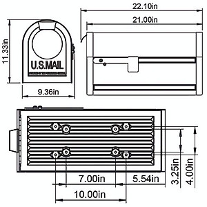 Gibraltar Mailboxes Northpointe Large Capacity Galvanized Steel Venetian Bronze, Post-Mount Mailbox, NM16NV01