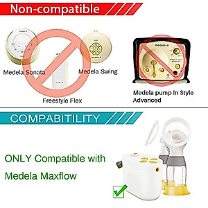 PumpMom Replacement Tubing for Medela New Pump in Style Maxflow Breast Pump, Not Original Medela Spare Breastpump Parts Tubes