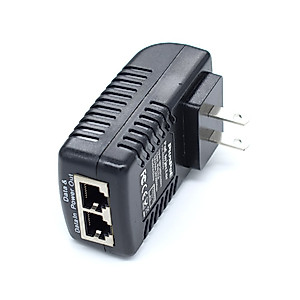 Gigabit PoE Injector, PLUSPOE 802.3af Power Over Ethernet Adapte Max 24W for IP Cameras, Wireless Access Points, VoIP Phones - 10/100/1000Mbps