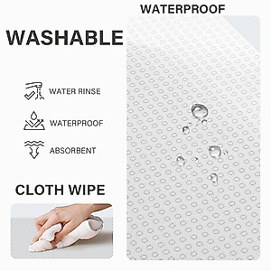 12 Pcs Refrigerator Mats, Refrigerator Liners for Glass Shelves Washable and Cuttable, Fridge Liners for Cabinets and Drawer Cover Mats Kitchen Gadgets Accessories Organization (Clear)