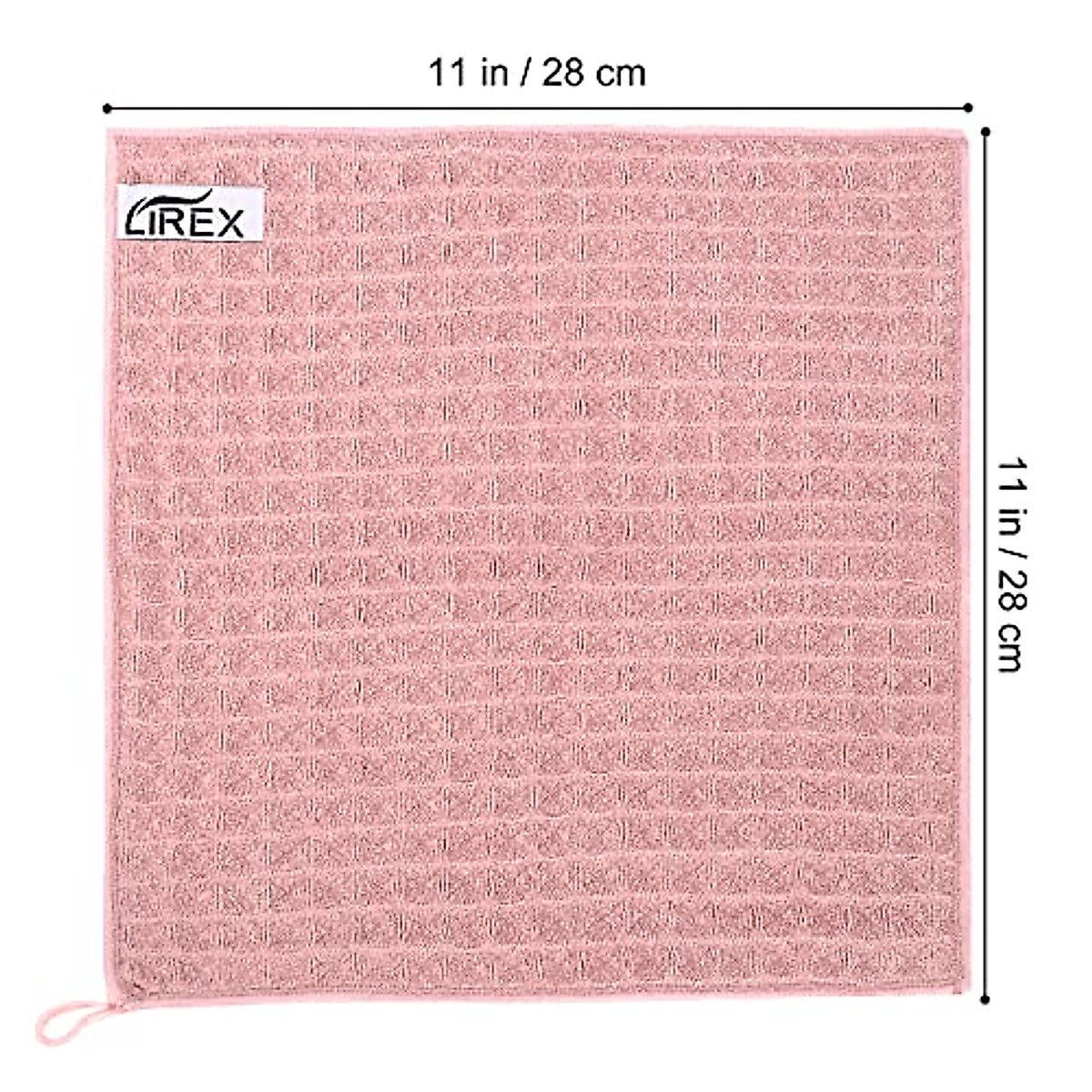 Lirex Kitchen Dishcloths Set (6 Pack), 11 x 11 inch Soft Dish Cloths Quick Absorbent Waffle Weave Fast Drying Dish Towels 85% Polyester 15% Nylon Dish Rag Kitchen Cloth for Washing Dishes