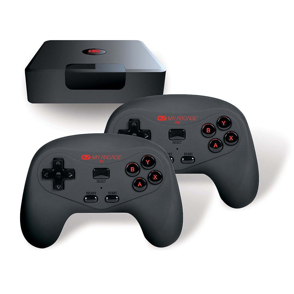 Bionik DRMDGUNL3213 Game Station Wireless Plug & Play Game Console with 2 Controllers, Black