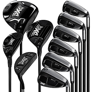 PXG 0211Z Golf Clubs - 10 Club Complete Golf Club Set with Irons, Driver, Fairway, Hybrid, and Putter with Graphite Shafts