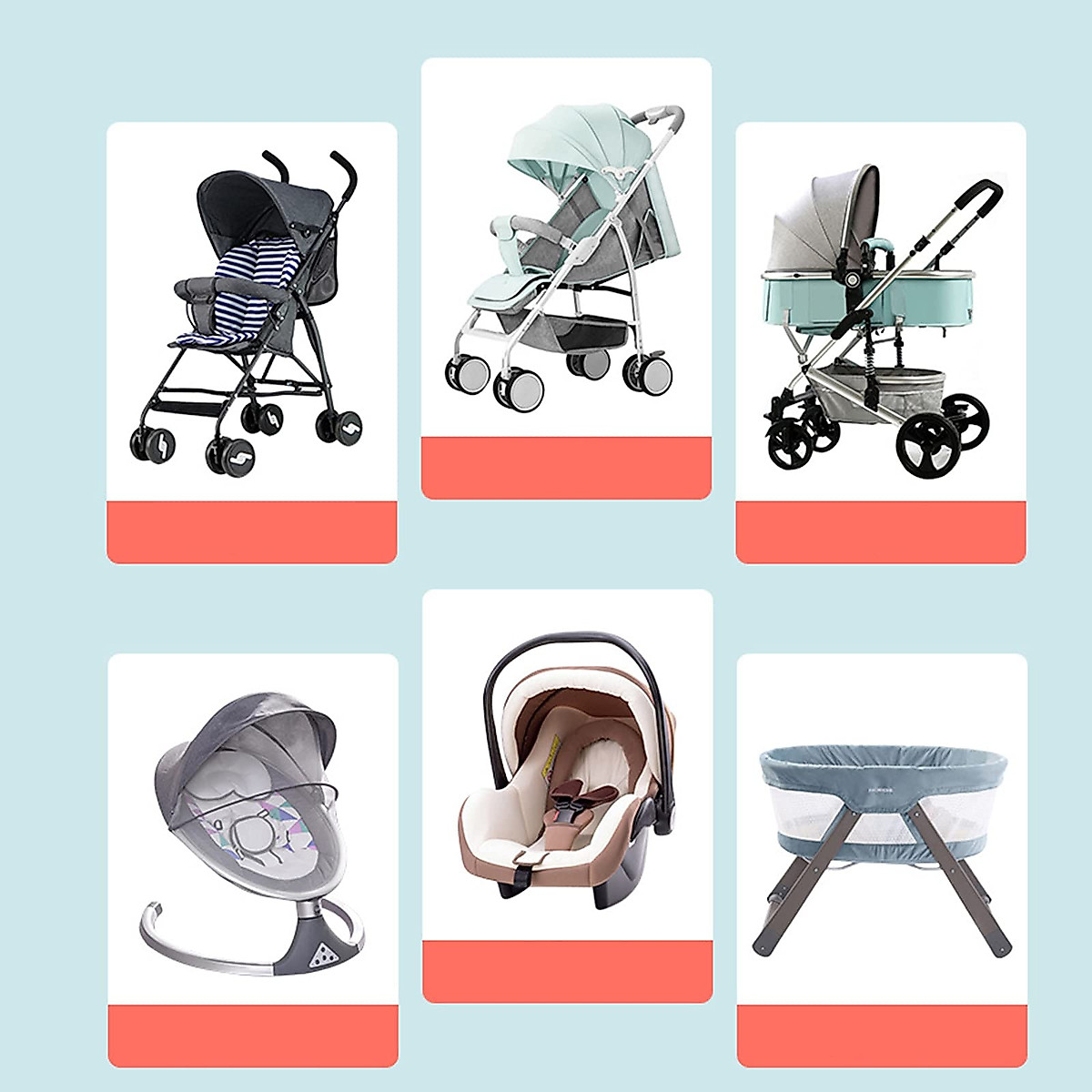 Baby Stroller Mosquito nets, Universal Lock-Type Baby Stroller Mosquito nets, Stretch nets, Breathable and Folding Dual-use Zipper nets, Baby car seat Covers, Cradles (Blue)