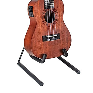 Miwayer Fold-Flat Ukulele Stand Floor Foldable Violin Stand with Padded Small Instrument Stand for Ukulele, Mandolin and Violin (A-Type Foldable)