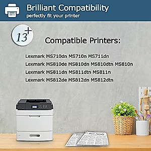 Leize Remanufactured Lexmark 52D1H00 521H Toner Cartridge use for Lexmark MS810 MS811 MS812 MS710 MS711 MS810n MS810dn MS811dn Series Printer (High Yield Black 25,000 Pages,1-Pack)