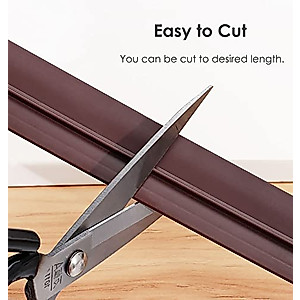 Home Office Under Door Draft Stopper, Strong Adhesive Door Sweep, PVC Door Bottom Seal Strip Noise Blocker, Easy to Cut, Gray