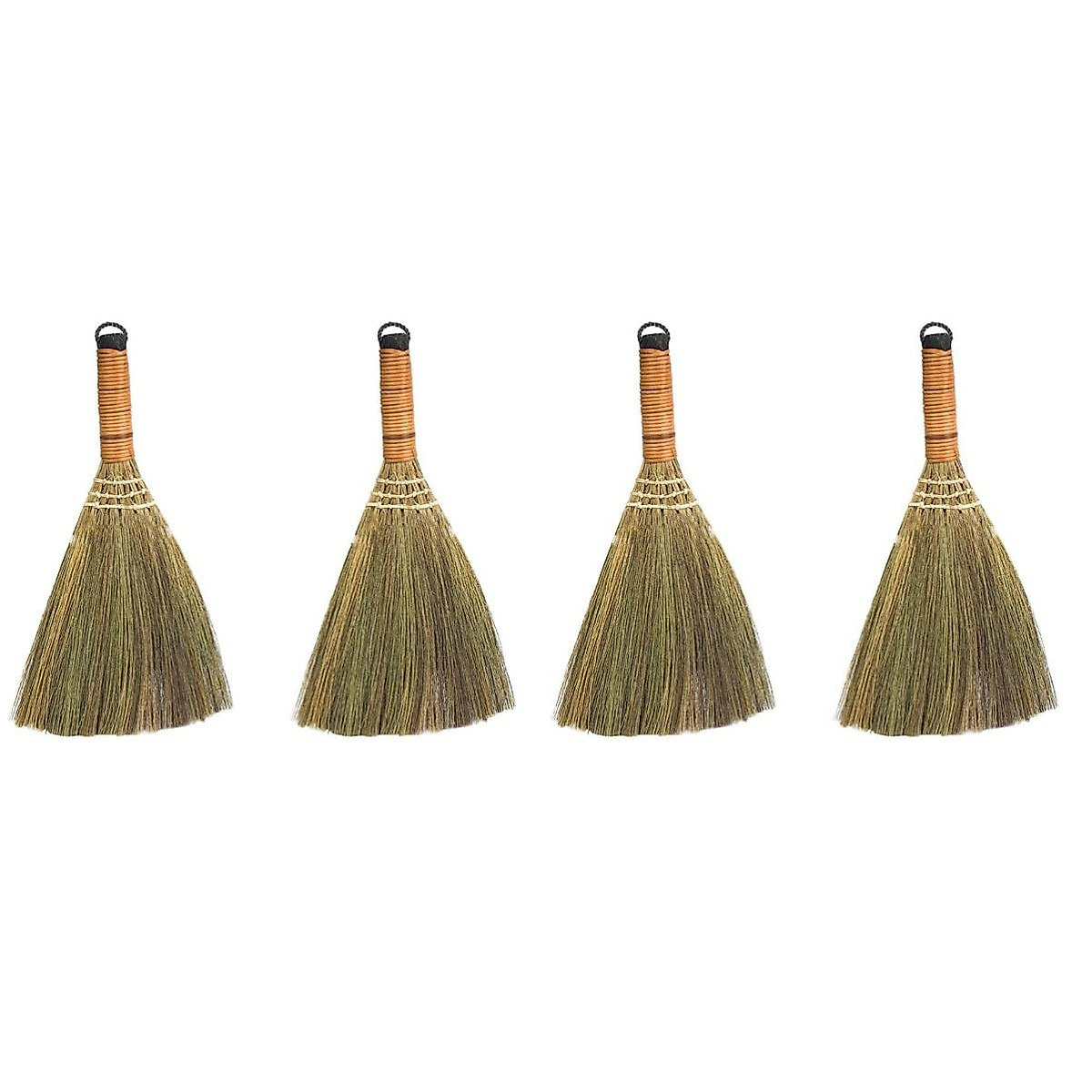 Veemoon 4 Pcs Straw Broom Mini Straw Broom Whisk Hand Broom Whisk Brooms Small Brush Small