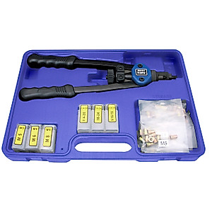 Astro Pneumatic Tool 1442 13" Hand Rivet Nut Setter Kit - Metric & SAE W/ 60pc Rivnuts