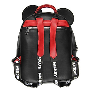 Disney Mickey Mouse 3D Character Ears Faux Leather Mini Backpack Purse