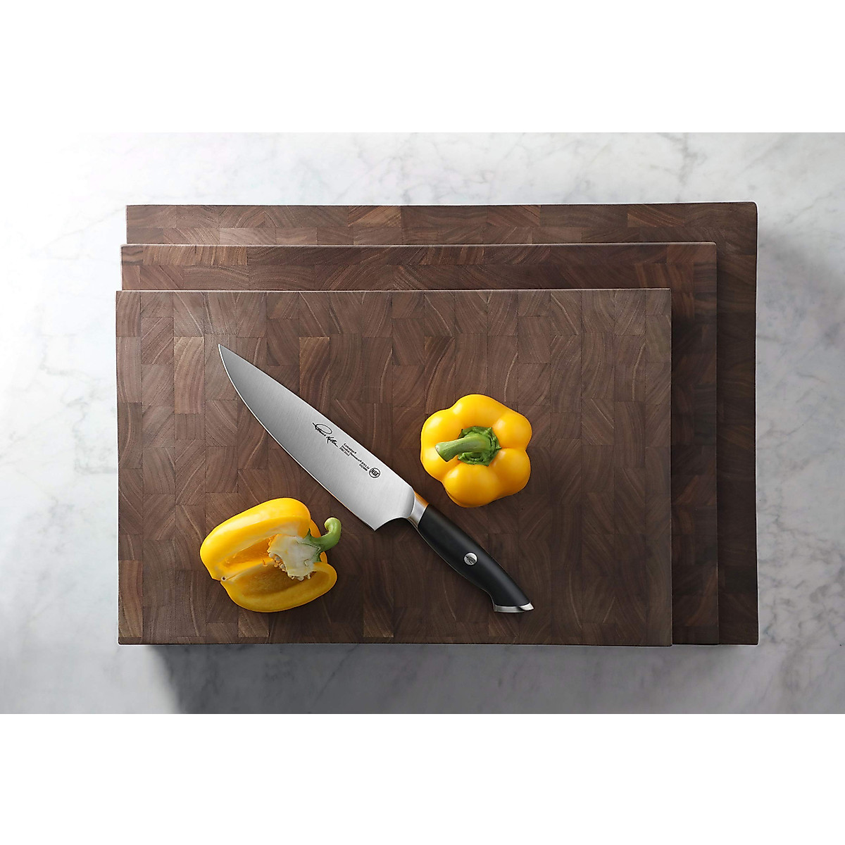 Cangshan | Thomas Keller Signature Collection Walnut End-Grain Cutting Board,16 x 22 x 2.0", Crafted in USA