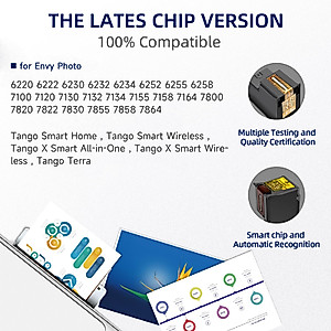 InkSpirit Remanufactured 64 Ink Cartridge Black Color Combo Pack, Replacement for HP 64XL for Envy Photo 7800 7858 7155 7855 6255 7100 6252 7158 7164 6222 7120 7130 Tango X Smart Home Wireless