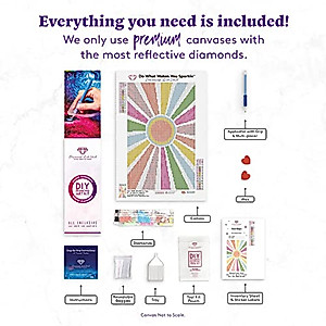 DIAMOND ART CLUB Sun Rays Landscape Canvas Diamond Painting Kit, 9" x 14" (22.7 x 35.9 cm)