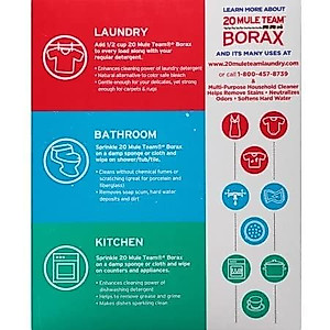 20 Mule Team Borax Laundry Booster, 65 Ounce (Pack of 4)