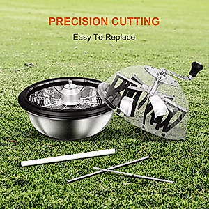 iPower 8-Pack Bowl Leaf Trimmer Replacement Stainless Spin Clean Cut Include 4 Serrated 4 Straight, Actual Length 13.4 Inches, 16'' Blades 8 Pcs