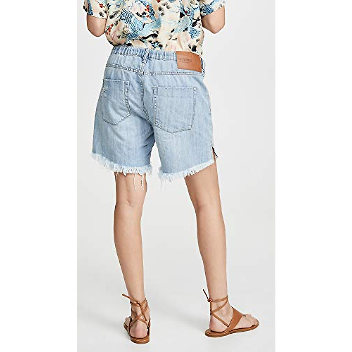 One Teaspoon Women's Hustler Shabbies Boyfriend Shorts, Hustler, Blue, XS