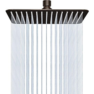 SR SUN RISE 12 Inch Brass Rain Shower Head Oil Rubbed Bronze High Pressure Rainfall Showerhead Water Saving