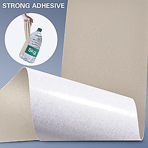 Self Adhesive Leather Repair Patch Kit, 31.5 in x 16 in Large Vinyl Leather Repair Tape for Furniture, Car Seat, Couch, Sofa, Chair Ivory