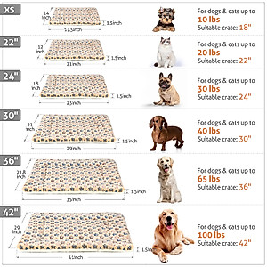 Mora Pets Cat Bed Dog Crate Pad Ultra Soft Pet Bed with Cute Star Print Washable Crate Mat for Small Dogs and Indoor Cats Reversible Fleece Dog Kennel Pad Cat Carrier Mat 14 x 17.5 inch Brown