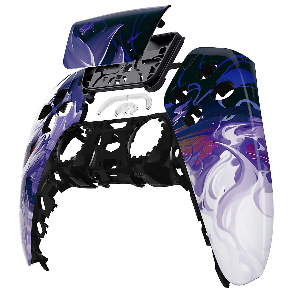 eXtremeRate Nine-tailed Fox Touchpad Front Top Shell Compatible with ps5 Controller BDM-010 020 030 040 050, DIY Replacement Shell Custom Touch Pad Cover Compatible with ps5 Controller