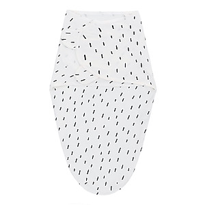 LAT 3 Pack Swaddle Blanket Baby Girl Boy, Adjustable Infant Sleep Sack Wrap, Newborn 100% Cotton Sleep Bag (Orange fox + Raindrops)