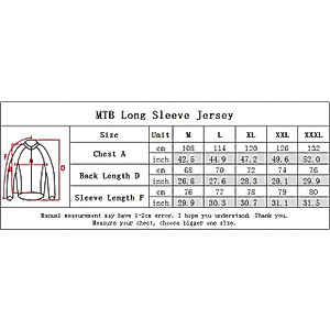 Men's Cycling Jersey MTB Downhill T-Shirt Long Sleeve Mountain Bike Motorcycle Outdoor Bicycle Clothes