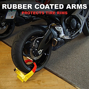 Trimax TCL65 Wheel Chock Lock , Yellow/Red, 7.25in