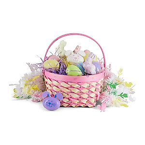 Easter Basket with Handle - Fill it with Your Favorite Stuffers - Let The Kids go Overboard with Egg Hunt