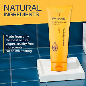 SEVEN POTIONS Beard Conditioner for Men – Prevents Beard Itch and Dandruff – Natural, Vegan, Cruelty Free (Woodland Harmony, 8.45 FL OZ)