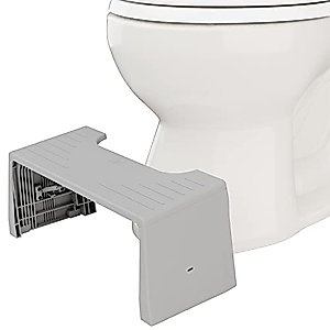 Squatty Potty Porta Traveler Foldable Toilet Stool for Travel, 7" Height, Gray
