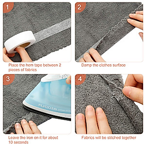 Iron-on Hemming Tape Fabric Fusing Tape Fusible Bonding Web Adhesive Tape for Bonding Clothes Jeans Pants Collars, 100 Yards (1/2 Inches)