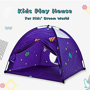 Homfu Kids Play Tent Outdoor Boys Indoor Playhouse for Children Tents Toddler Girls Gift Game Play HouseToys (Purple)
