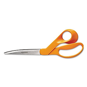 Fiskars Bent Scissors, Orange