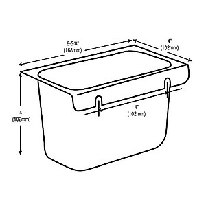 Commercial Kitchen Restaurant Duty Canopy Hood Grease Cup- Removable Keyhole Mount 4” Deep (Large Capacity Grease Cup)
