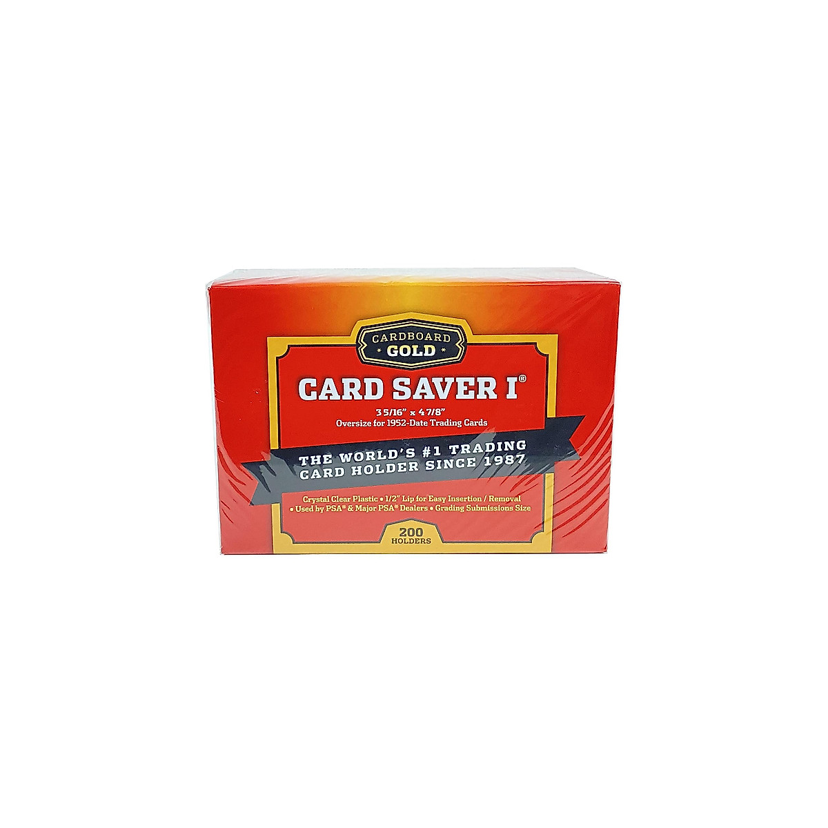 Card Saver 1 by Cardboard Gold - Premium Trading Card Protector for PSA Grading, Semi-Rigid Card Holder for Baseball, Sports Cards - Compatible with Sleeves, Binders & Storage Boxes