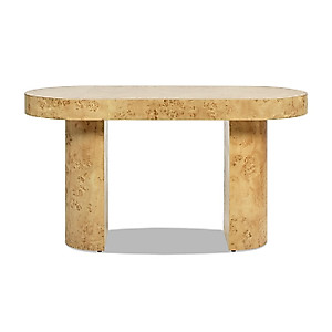 Jennifer Taylor Home Jesse 55.5" Single Drawer Storage Burl Wood PC Computer Home Office Bedroom Modern Work Study Desk Table