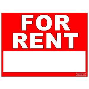 VIBE INK 1-Pack Large 24" x 18" - Home for Rent - Yard Sign/Lawn UV Ink - Corrugated Plastic - Double Sided - Waterproof- Metal Stake included - Made in USA - Great for ALL USES! (1)