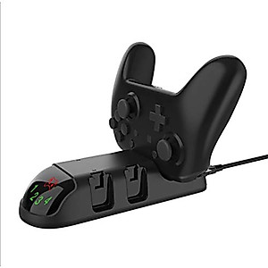 Controller Charger, USB Charging Station Dock, Compatible for 4 Switch Joy-Con Controllers Compatible for Switch PRO